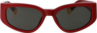 Jacquemus Lunettes De Soleil - Rouge Brun