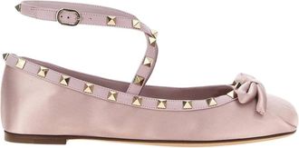 Valentino Garavani Femme, Chaussures, Rose, Taille: 38 EU Ballerines avec Détails Signature