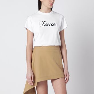 Loewe Baumwoll-T-Shirt Mit Logo-Stickerei