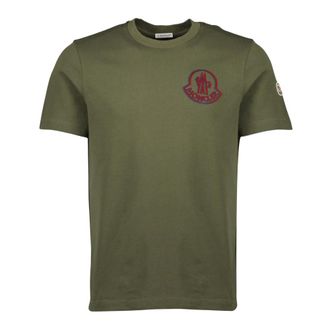 Moncler Homme, Tops, Vert, Taille: S T-shirt logo en jersey kaki