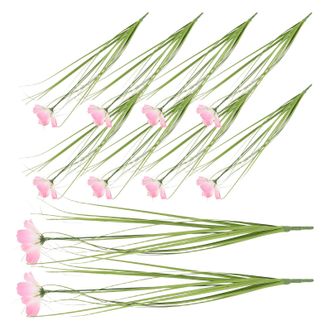 Amosfun K&uuml;nstliche Graspflanzen 10 St&uuml;ck Lichtechte Realistische Zwiebelgras Deko aus Pflegeleichtem Material UV Best&auml;ndige Str&auml;ucher f&uuml;r Innen und Au&szlig;enberei