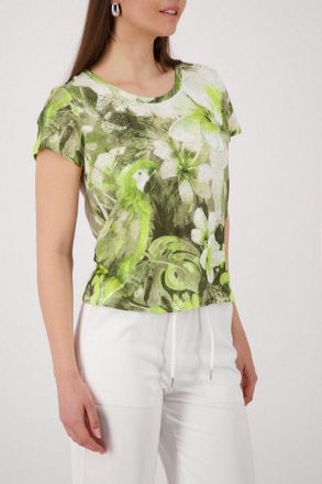Monari T-Shirt Shirt Blume Allover Regular fit mit Blumenprint
