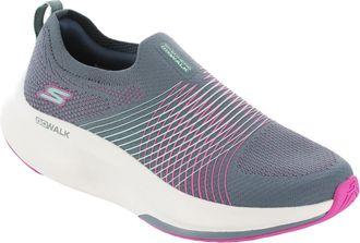 Skechers Damen Go Walk Max Walker Sally Sneaker, Kohlschwarz/Violett, 37.5 EU