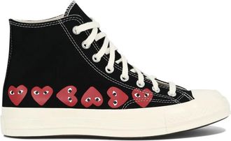 Converse baskets montantes à imprimé coeur - Noir