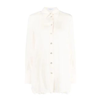 Ferragamo L&auml;ssiges Langarmhemd - - Blouses & Shirts - Damen - Beige - M