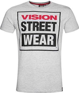 Vision Streetwear T-shirt Crew CM0245 pour homme Gris, Cm0245 - Gris