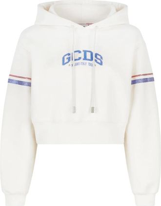 GCDS Gcds, Damen, Sweatshirts & Hoodies, Wei&szlig;, MGr&ouml;&szlig;e