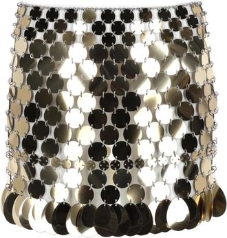 Paco Rabanne Pailletten-Kettenhemd-Minirock - - Skirts - Damen - Mehrfarbig - S