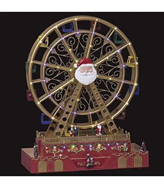 F&eacute;&eacute;ric Lights & Christmas Village de No&euml;l Lumineux et Musical Grand Roue anim&eacute;e et Clignotante - Feeric Christmas
