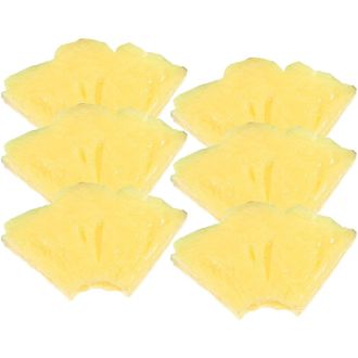 FOMIYES 6 St&uuml;ck K&uuml;nstliche Ananas Fruchtscheiben Realistische Deko Fruchtbl&ouml;cke aus Kunststoff Lebendige Farben Fotorequisiten und Tischdekoration f&uuml;r K&uuml;che P