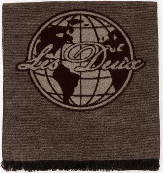 Les Deux &Eacute;charpe tiss&eacute;e &agrave; logo globe