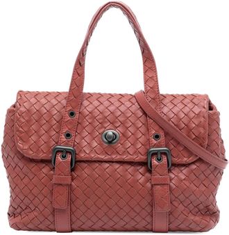 Bottega Veneta Hobo Bags - Nappa Intrecciato Flap Satchel - Gr. unisize - in Orange - f&uuml;r Damen