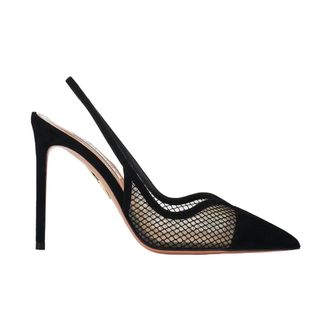 Aquazzura Femme, Chaussures, Noir, Taille: 38 EU Gia Mesh Sling 105