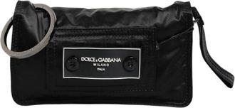 Dolce & Gabbana Femme, Sacs, Noir, Taille: ONE Size Sac bandouli&egrave;re pochette bi-mati&egrave;re avec logo en tissu