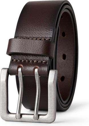 Amazon Essentials Herren Lederg&uuml;rtel Mit Doppelzinken, Braun, 100