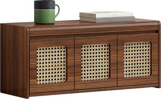 Generic Schuhbank aus Holz f&uuml;r Eingangsbereich, 2-st&ouml;ckiges Schuhregal mit Stauraum, Abgerundete Kanten, Moderner Schuhorganizer f&uuml;r Flur, Schlafzimmer und Wo