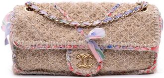 Chanel Hobo Bags - CC Straw Country Flap - Gr. unisize - in Braun - für Damen