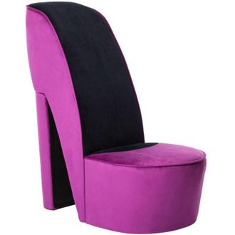 vidaXL Vidaxl - Chaise en forme de chaussure &agrave; talon haut Violet Velours