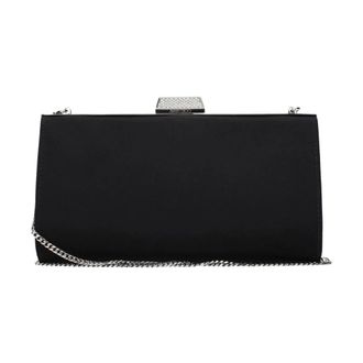 Jimmy Choo London Femme, Sacs, Noir, Taille: ONE Size &Eacute;l&eacute;gant sac pochette en satin avec fermeture magn&eacute;tique