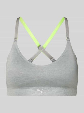 Puma Triangel-BH mit Logo und gekreuzten Tr&auml;gern