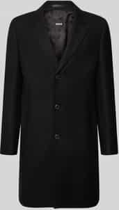 HUGO BOSS Slim Fit Mantel mit einreihiger Knopfleiste