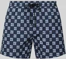 HUGO BOSS Regular Fit Badeshorts mit Label-Pr&auml;gung Modell AARON