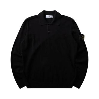 Stone Island Maglia RWS Knit - - Tops - Herren - Schwarzk - S