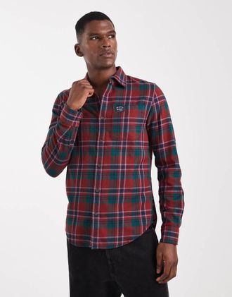 Superdry Cotton - Holzfällerhemd mit rotem Buckshot-Karo
