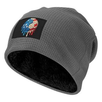 Ahdyr Bonnet en Maille gaufr&eacute;e, Polaire, Chaud, pour lhiver, Noir, pour Hommes et Femmes