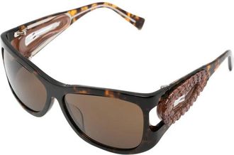 Yvmin 26623BRW00NN Oversized Tortoiseshell Acetate Sunglasses - Brown