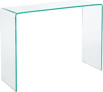 Invicta Interior Extravaganter Glas Konsolentisch FANTOME 100cm transparent Schreibtisch Ganzglastisch