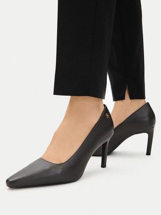 Tommy Hilfiger Pumps Th Logo Lth Pump Slanted Hl FW0FW09008 Schwarz