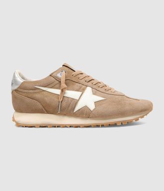 Golden Goose Baskets Running Marathon Tobacco Milk Silver