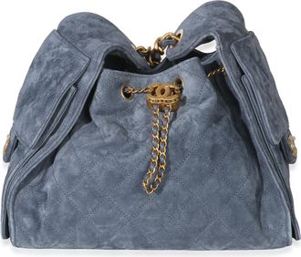 Chanel Quilted Suede Small Chanel 25 Hobo