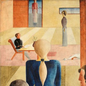 1art1 Oskar Schlemmer Poster Die Frauenschule, 1930 Kunstdruck Bild 100x100 cm