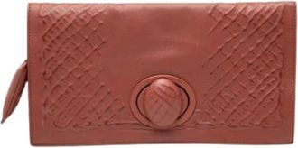 Bottega Veneta Sac bandouli&egrave;re en cuir tress&eacute; Pre-owned - Femme - Pre-owned - Brun - Taille: ONE Size