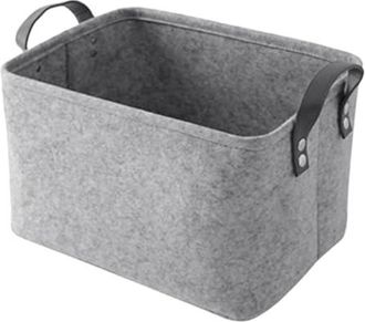 Cabilock Panier De Rangement En Feutre Portable 33X23X20Cm Avec Poign&eacute;es Panier De Bureau Et Maison Organisateur Cr&eacute;atif Non-Tiss&eacute; Pour Salon Cuisine Et Chambr
