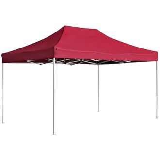 vidaXL Vidaxl - Tente de r&eacute;ception pliable Aluminium 4,5x3 m Bordeaux