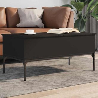 vidaXL Vidaxl - Couchtisch Schwarz 100x50x45 cm Holzwerkstoff und Metall