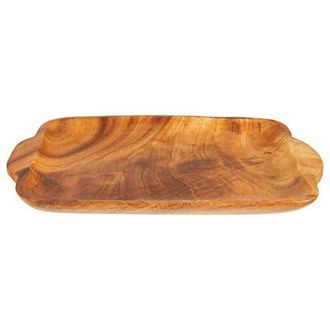 Premier Housewares Kora Serviertablett, mit Griffen, Akazienholz
