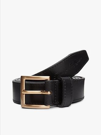 Tommy Hilfiger Ceinture en cuir &agrave; boucle carr&eacute;e et logo