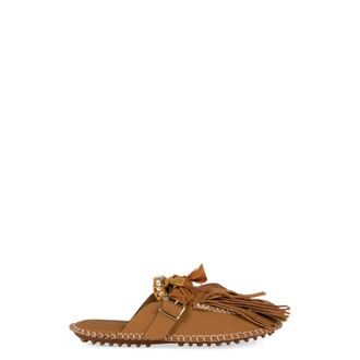 13 09 SR Femme, Chaussures, Brun, Taille: 37 EU Mules &agrave; franges