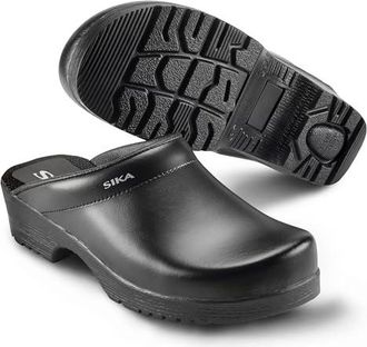 Sika Sika 1186 Flexika Sabots de loisirs ouverts - Semelle en textile souple - Noir - Noir, 48 EU