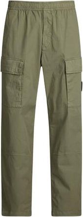 Stone Island Pantalon droit cargo en coton m&eacute;lang&eacute;
