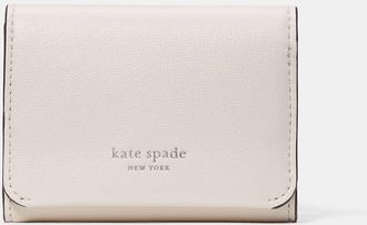 Kate Spade New York Kate Spade Halo Kartenetui Dreifachklappb&ouml;rse f&uuml;r Frauen in Creme | Leder