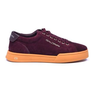 Baldinini Baskets en daim bordeaux - Femme - Chaussures - Rouge - Taille: 37 EU