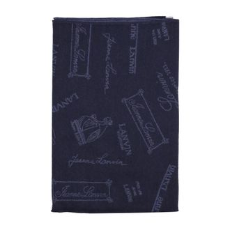 Lanvin Logo Fransen Schal - - Accessories - Damen - Blau - ONE SIZE