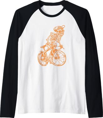 Seembo Skelett Radfahren Fahrrad Lustig Biker Radfahrer Ride Bike Raglan