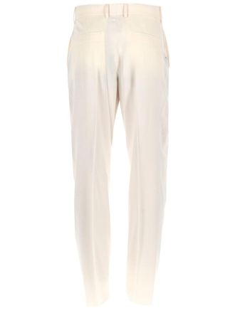 Fendi Virgin Wool Canvas Trousers - Beige