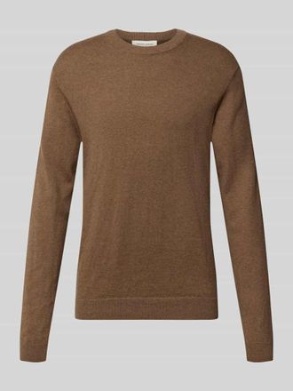 Casual Friday Regular Fit Strickpullover aus Baumwoll-Mix mit Kaschmir-Anteil